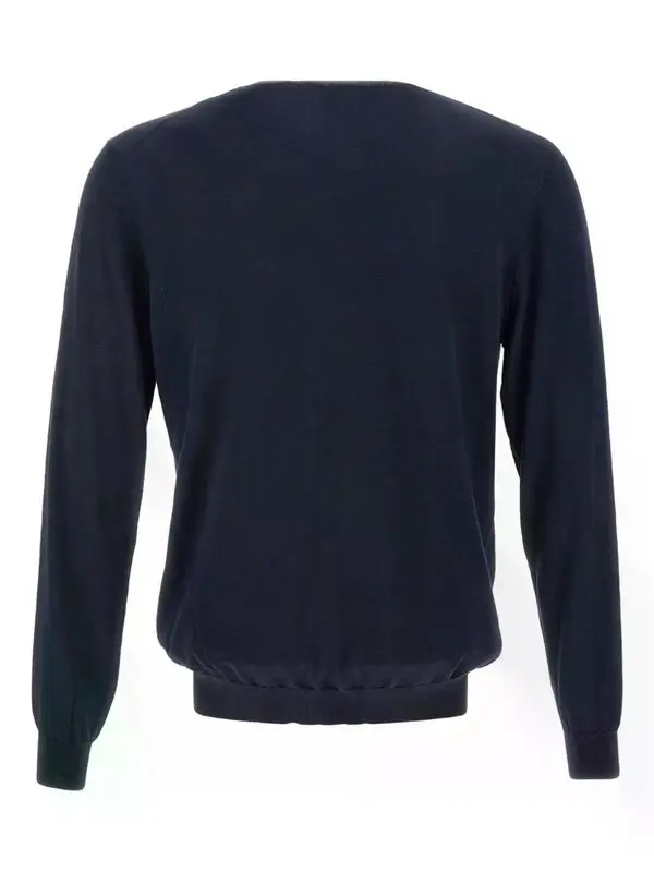 KANGRA Long-sleeve Crew-neck Pullover - Blue