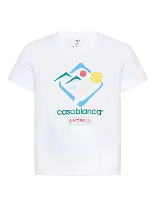 Casablanca Montagne Graphic-print T-shirt - White