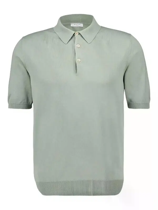 Boglioli Ribbed Hem Polo Shirt