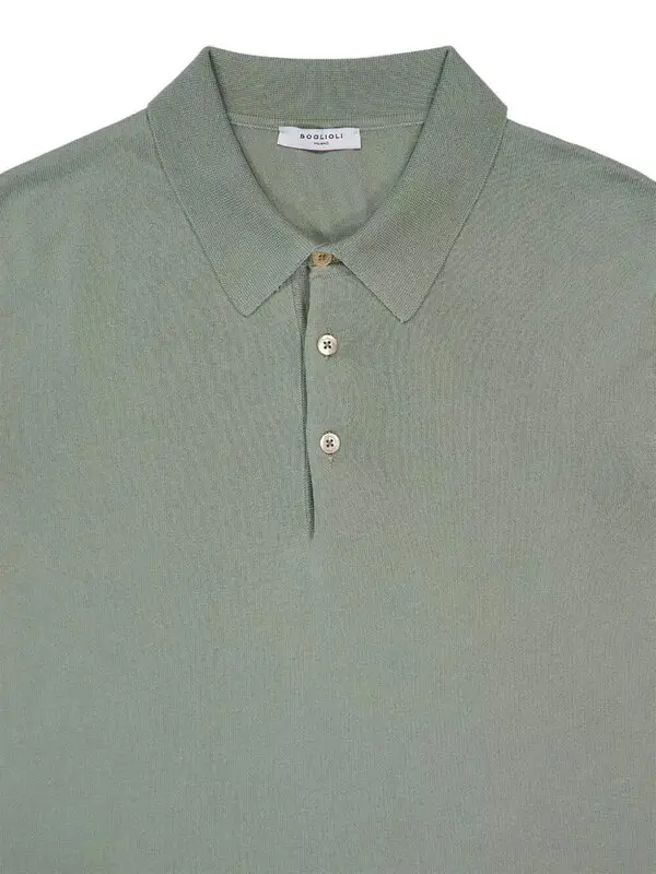 Boglioli Ribbed Hem Polo Shirt
