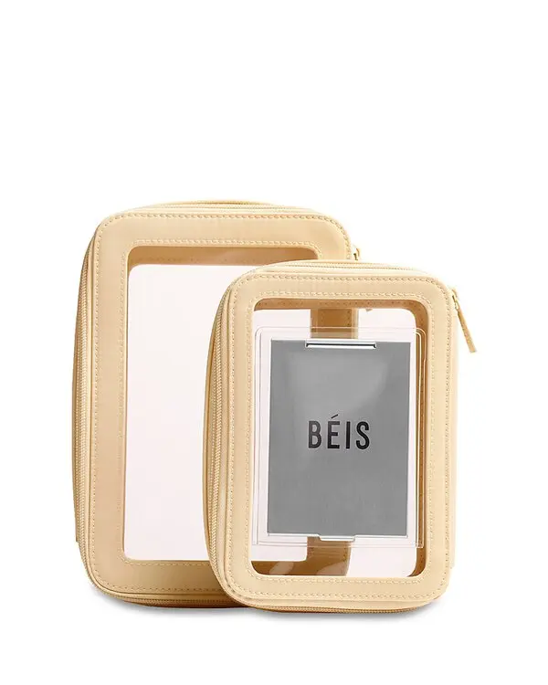 BEIS The In Flight Cosmetic Case - Beige