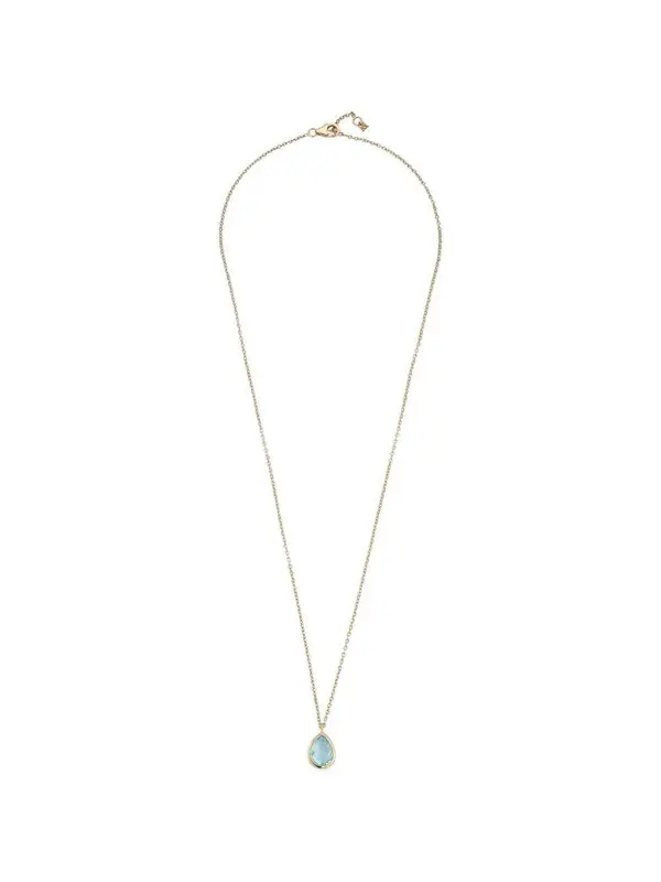 Mateo 14k Yellow And Blue Topaz Necklace - Gold