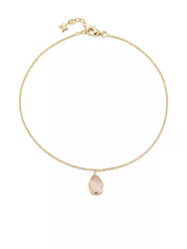 Mateo 14kt Yellow Pink Topaz Anklet