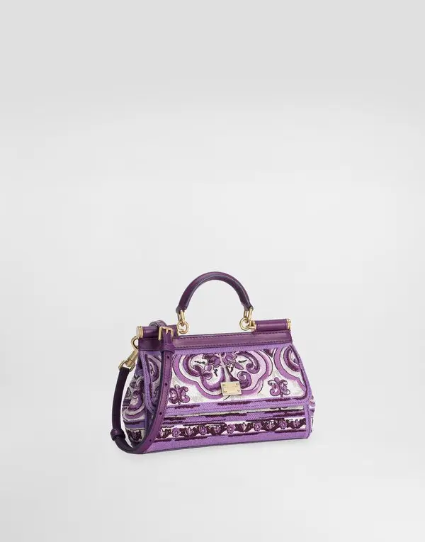 Dolce & Gabbana Small Sicily Handbag With Embroidery - Multicolor