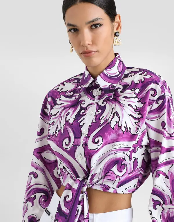 Dolce & Gabbana Majolica-print Poplin Shirt - Multicolor