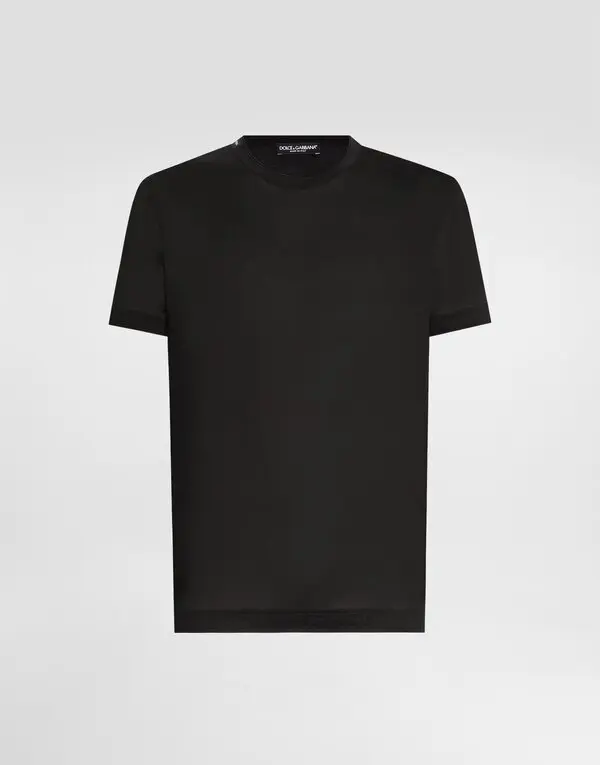 Dolce & Gabbana T-shirt In Melange Jersey - Black