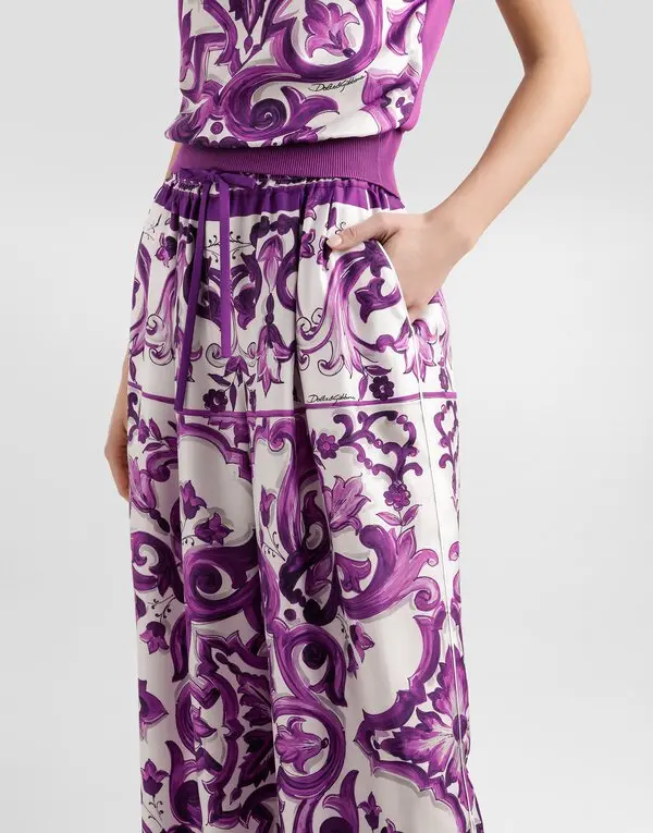 Dolce & Gabbana Majolica-print Twill Trousers