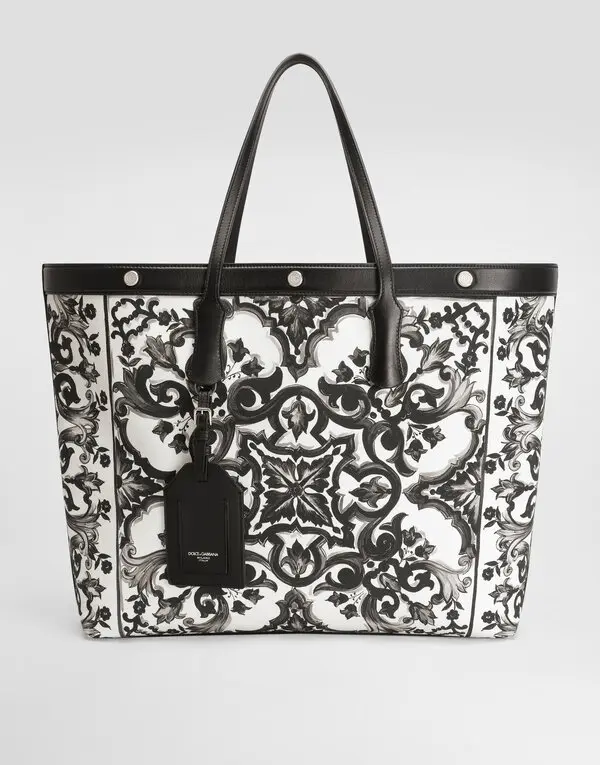 Dolce & Gabbana Shell-print Calfskin Shopper Bag - Multicolor