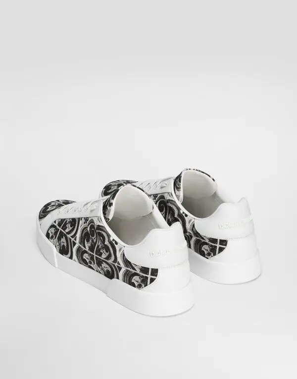 Dolce & Gabbana Majolica-print Portofino Light Strobel Sneakers - Multicolor