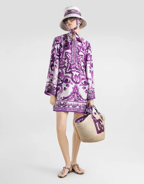 Dolce & Gabbana Majolica-print Twill Dress - Multicolor