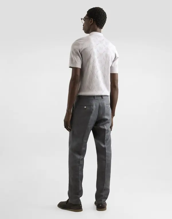 Dolce & Gabbana Washed Linen Canvas Trousers