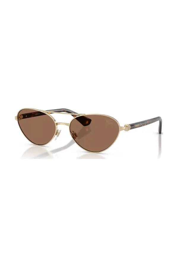 Burberry Pilot Sunglasses With Light Metal Temples - Gold