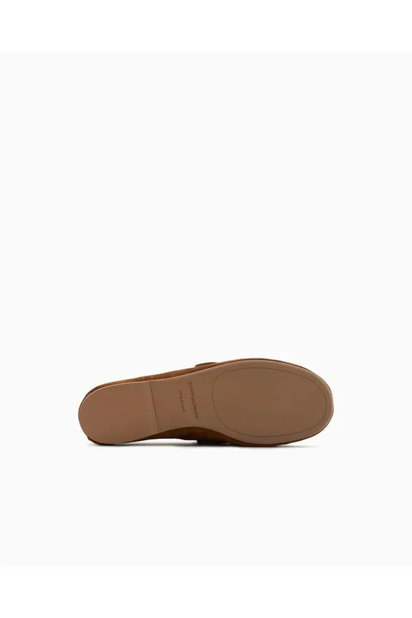 Emporio Armani Suede Tassel Loafers In Brown - 50% Off  display picture 3