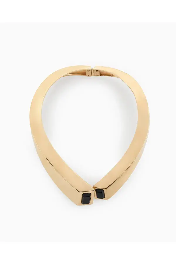 Emporio Armani Collar Necklace With Accents - Gold