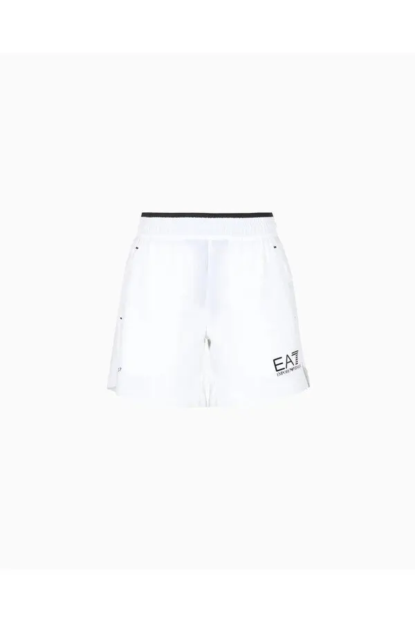 EA7 Tennis Pro Ventus7 Technical Fabric Shorts - White