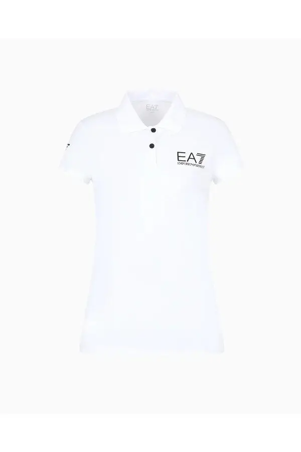 Emporio Armani Tennis Pro Polo Shirt In Ventus7 Technical Fabric - White
