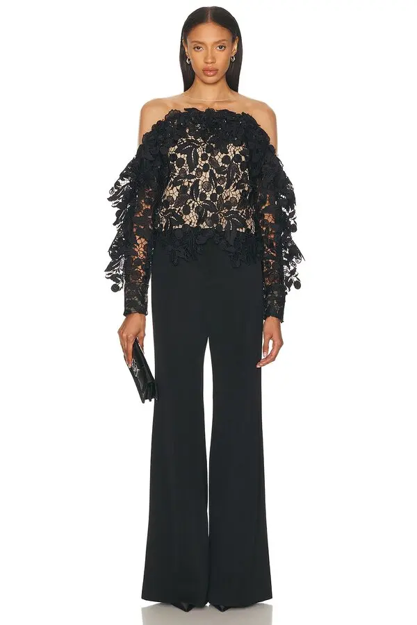 Oscar De La Renta Long Sleeve Blouse