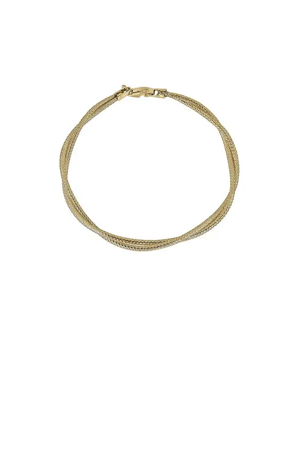 STONE AND STRAND Interwoven Gold Bracelet - 14k Yellow Gold