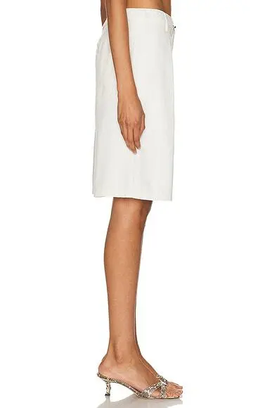 Matthew Bruch Low Rise Pleated Bermuda Shorts