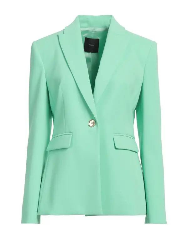 Pinko Single-breasted Crepe Blazer - Green