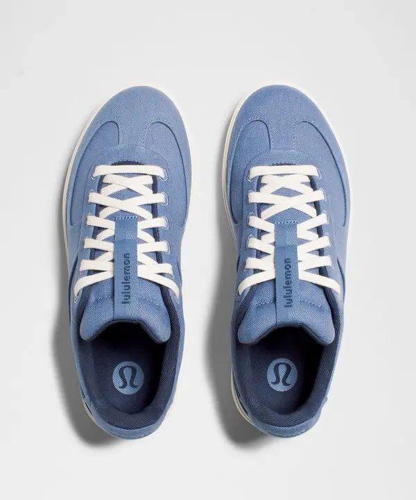 Lululemon Cityverse Cotton Canvas Sneakers - Washed Denim/antique White/club Blue