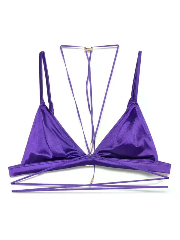 MAISON CLOSE Glow Triangle Bikini Top - Purple