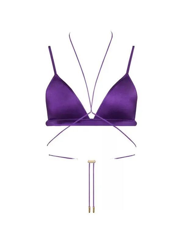 MAISON CLOSE Glow Triangle Bikini Top - Purple