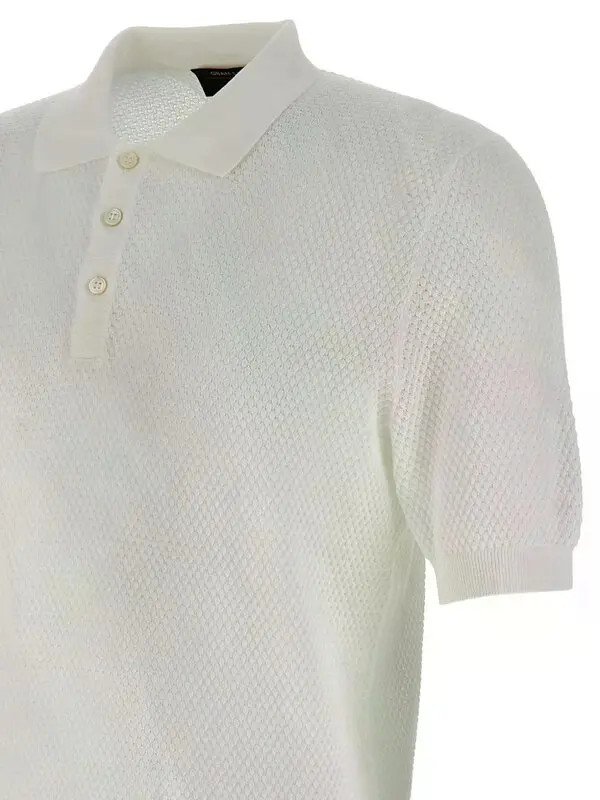GRAN SASSO Knitted Short-sleeve Polo Shirt