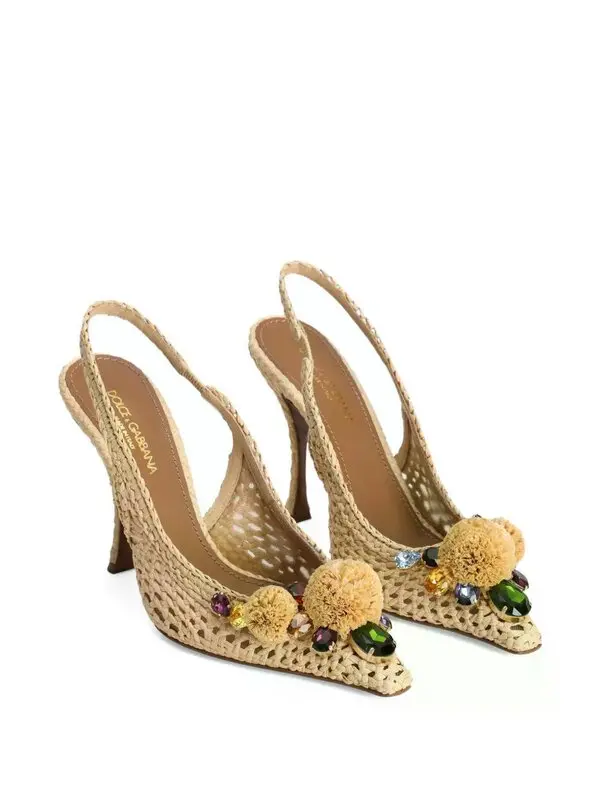 Dolce & Gabbana 105mm Pompom-detail Pumps