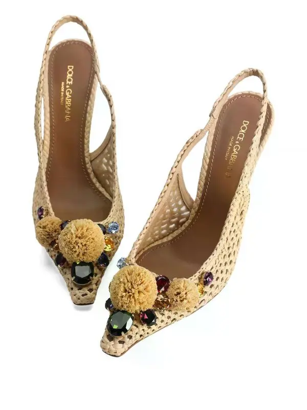 Dolce & Gabbana 105mm Pompom-detail Pumps