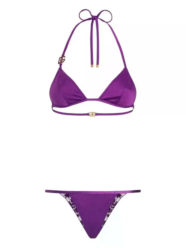 Dolce & Gabbana Reversible Bikini Set - Purple