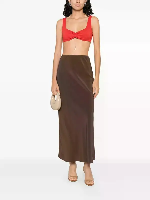 MANURI Gathered Cropped Top
