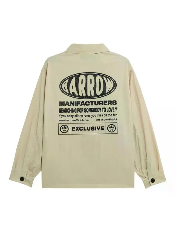 BARROW Logo Shirt Jacket - Neutrals