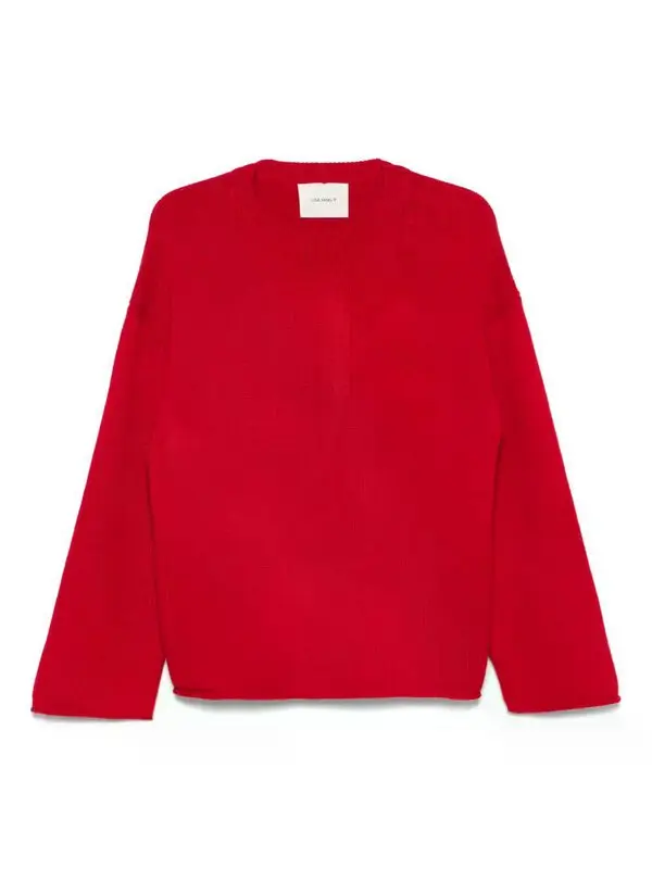 LISA YANG Cashmere Crew Neck Sweater - Red