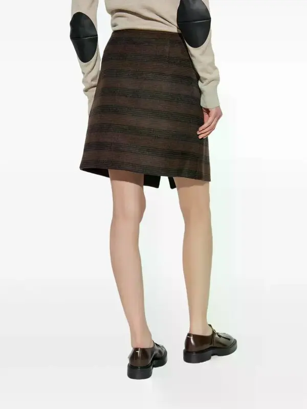 MAISON MARGIELA Asymmetric Striped Mini Skirt