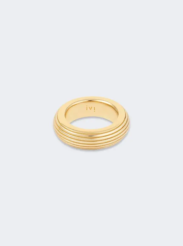 IVI Wide Joia Round Ring - Yg