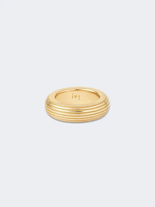 IVI Wide Joia Round Ring - Yg