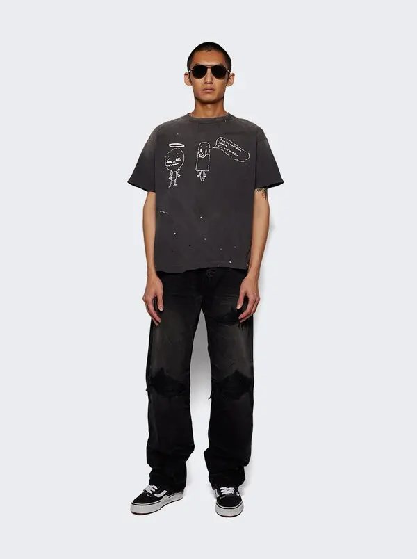 Saint Mxxxxxx X The Webster Life Beyond Earth T-Shirt In Black