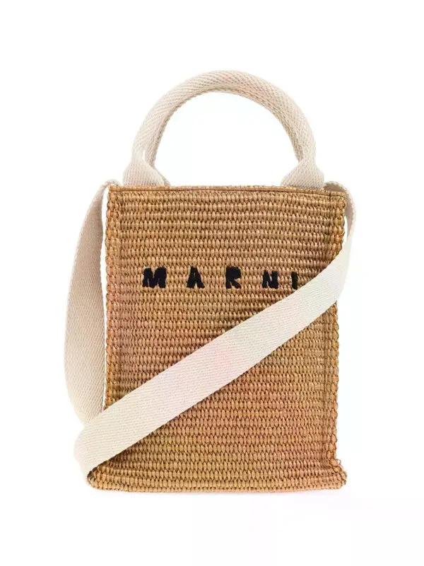 Marni Woven Raffia Tote Bag