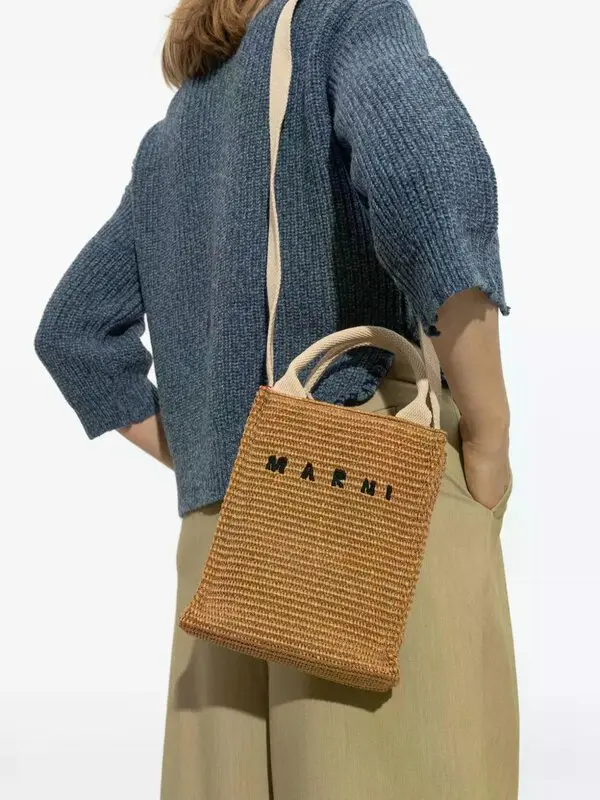 Marni Woven Raffia Tote Bag