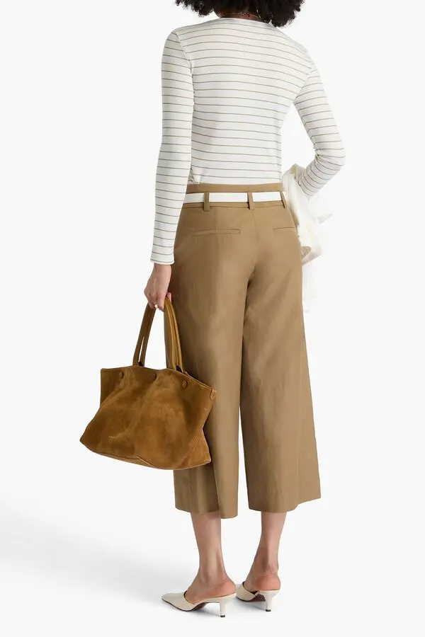 Vince Cotton And Wool-blend Twill Culottes