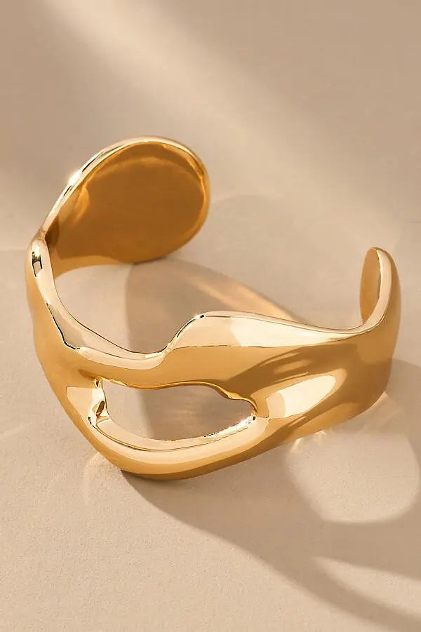 Ettika Open Abstract Cuff Bracelet - Gold
