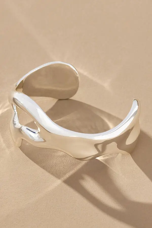 Ettika Open Abstract Cuff Bracelet - Silver