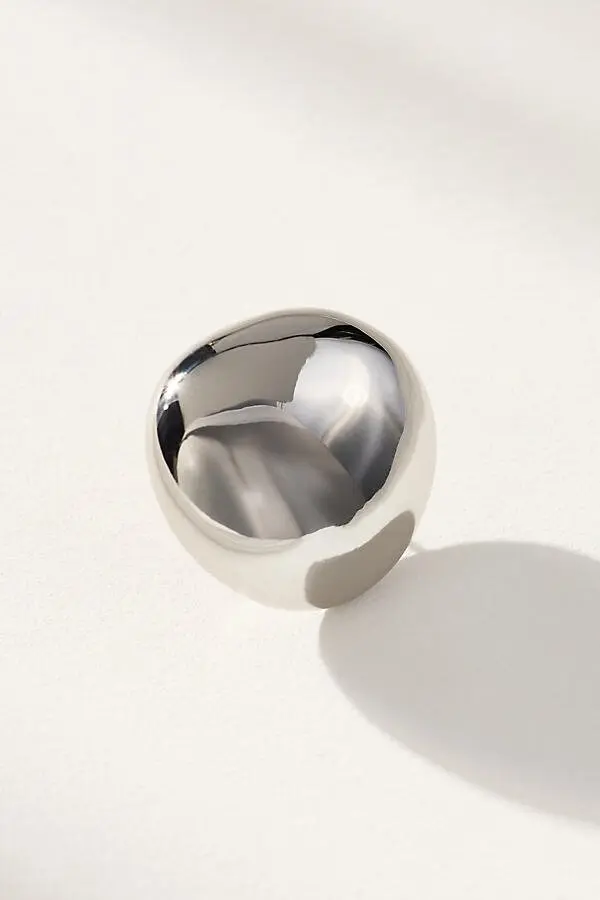 Ettika Polished Pebble Stud Earrings - Silver