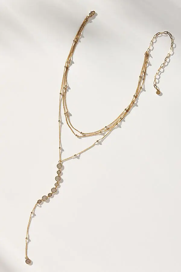 Ettika Bali Dreams Crystal Lariat Necklace - Gold