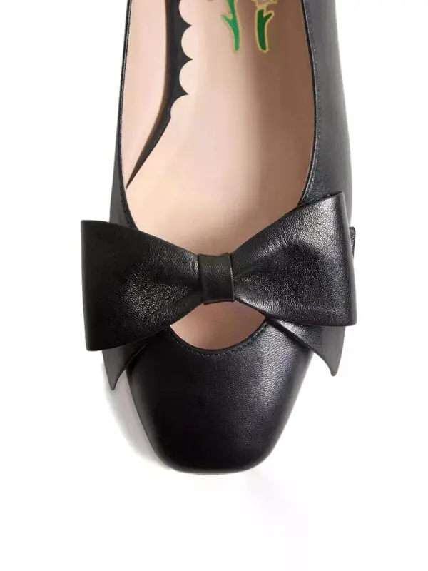 Valentino Garavani Bow Detail Ballerinas - Black
