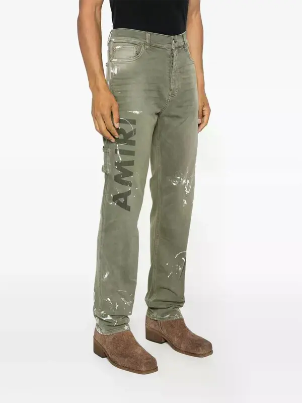 Amiri Logo-print Jeans - Green