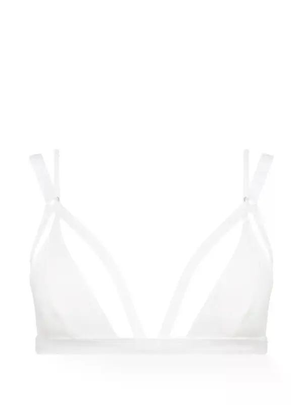 MAISON CLOSE Fatale Triangle Bikini Top - White