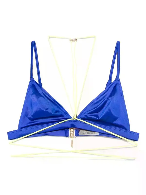 MAISON CLOSE Glow Triangle Bikini Top - Blue