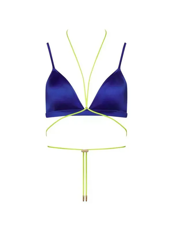MAISON CLOSE Glow Triangle Bikini Top - Blue